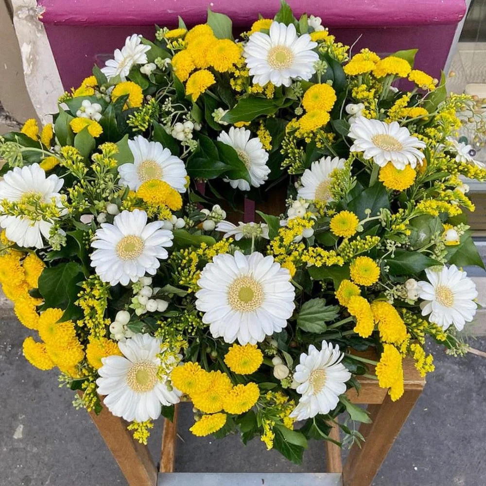 couronne pour cérémonie de deuil | Livraison à Paris | Nuances