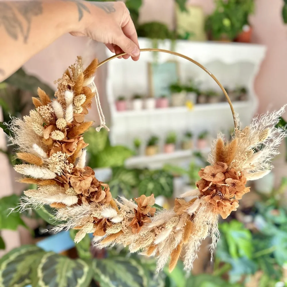 Couronne de fleurs séchées | Livraison à Nyons | Mimimosa